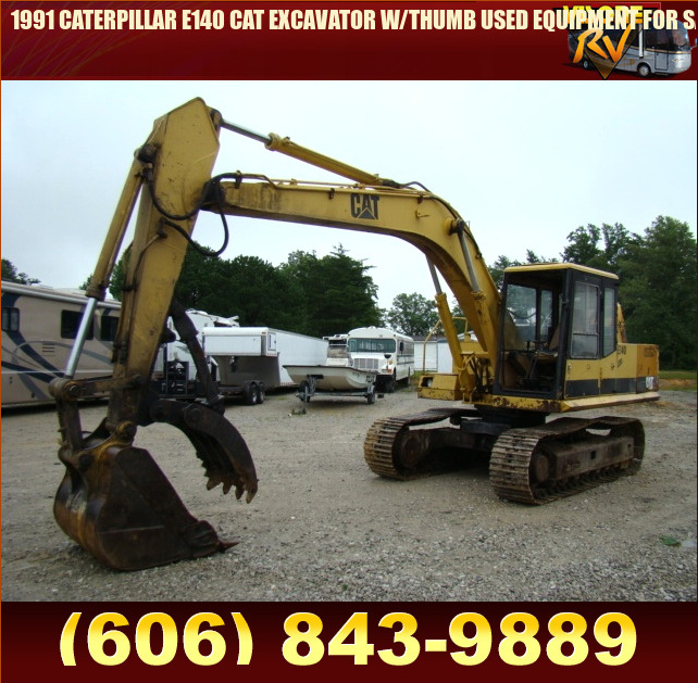 Salvage RV Parts 1991 CATERPILLAR E140 CAT EXCAVATOR W/THUMB USED ...