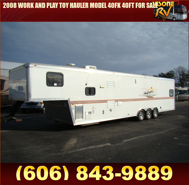 Salvage RV Parts 2008 WORK AND PLAY TOY HAULER MODEL 40FK 40FT FOR SALE ...