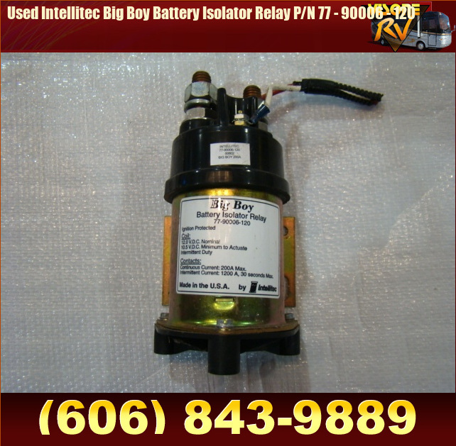 Used RV Parts Used Intellitec Big Boy Battery Isolator Relay P/N 77 ...