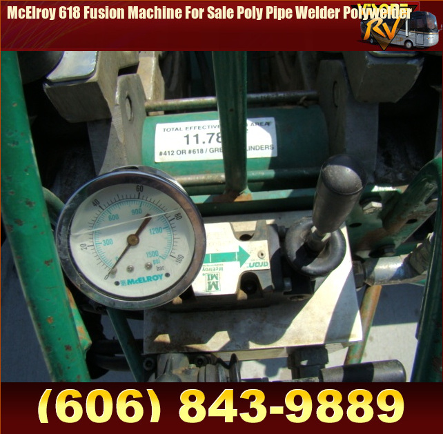 Used RV Parts McElroy 618 Fusion Machine For Sale Poly Pipe Welder ...